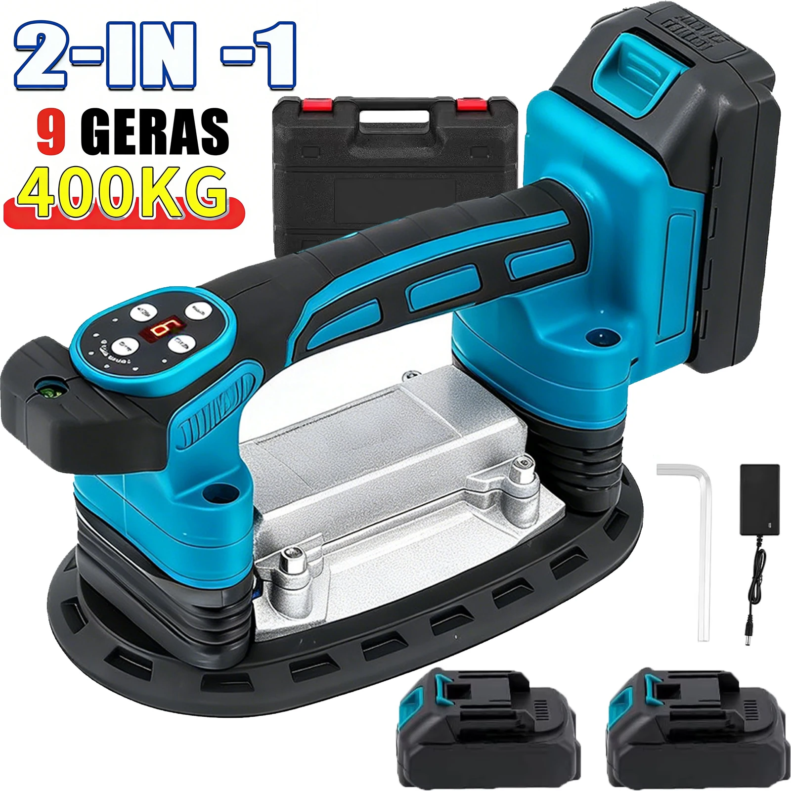 400KG Cordless Tiling Tiles Machine Tiles Vibrator Electric Suction Cup ...