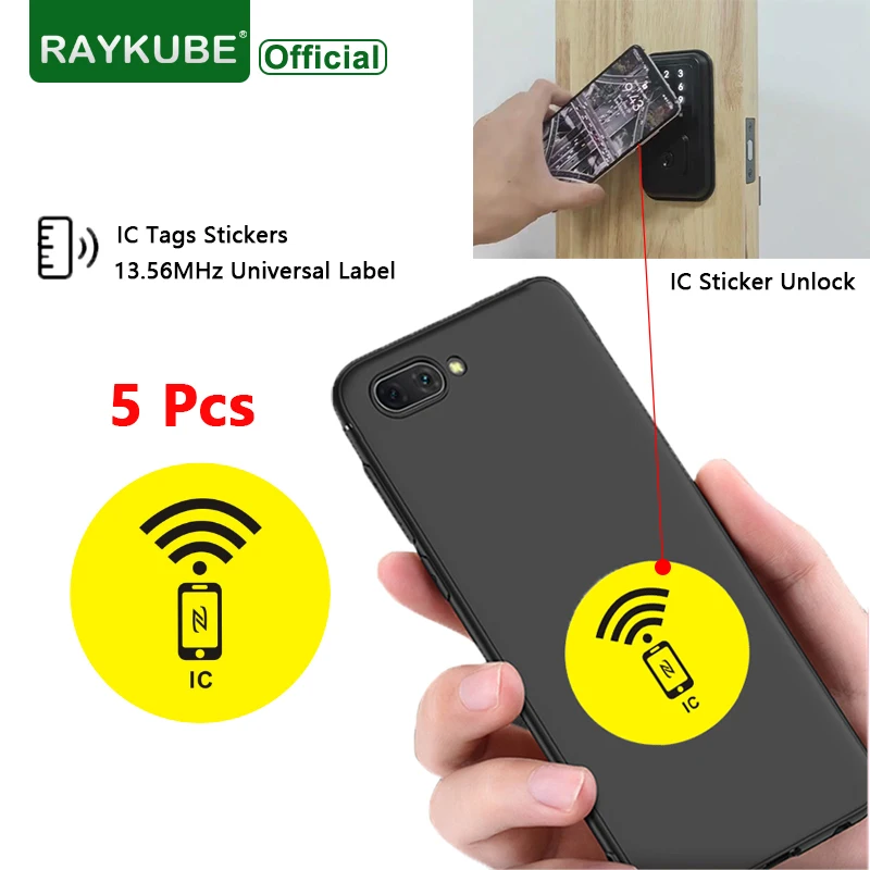 RAYKUBE-5-Pcs-IC-TAG-Sticker-13-56MHz-Universal-Label-Anti-Metal-Tag ...