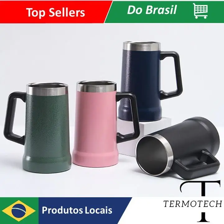 Caneca Térmica 709ml Inox Bebida Gelada Copo Sem Tampa
