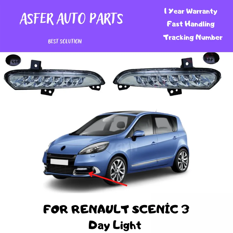 Luz-de-circulaci-n-diurna-para-Renault-Scenic-3-Mk3-izquierda-y-derecha ...