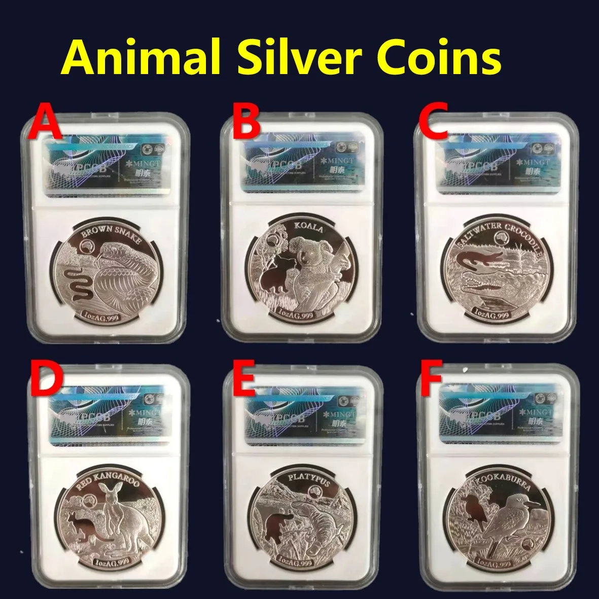 6-Styles-Australian-Animals-Silver-Coins-Commemorative-Coins-2019 ...