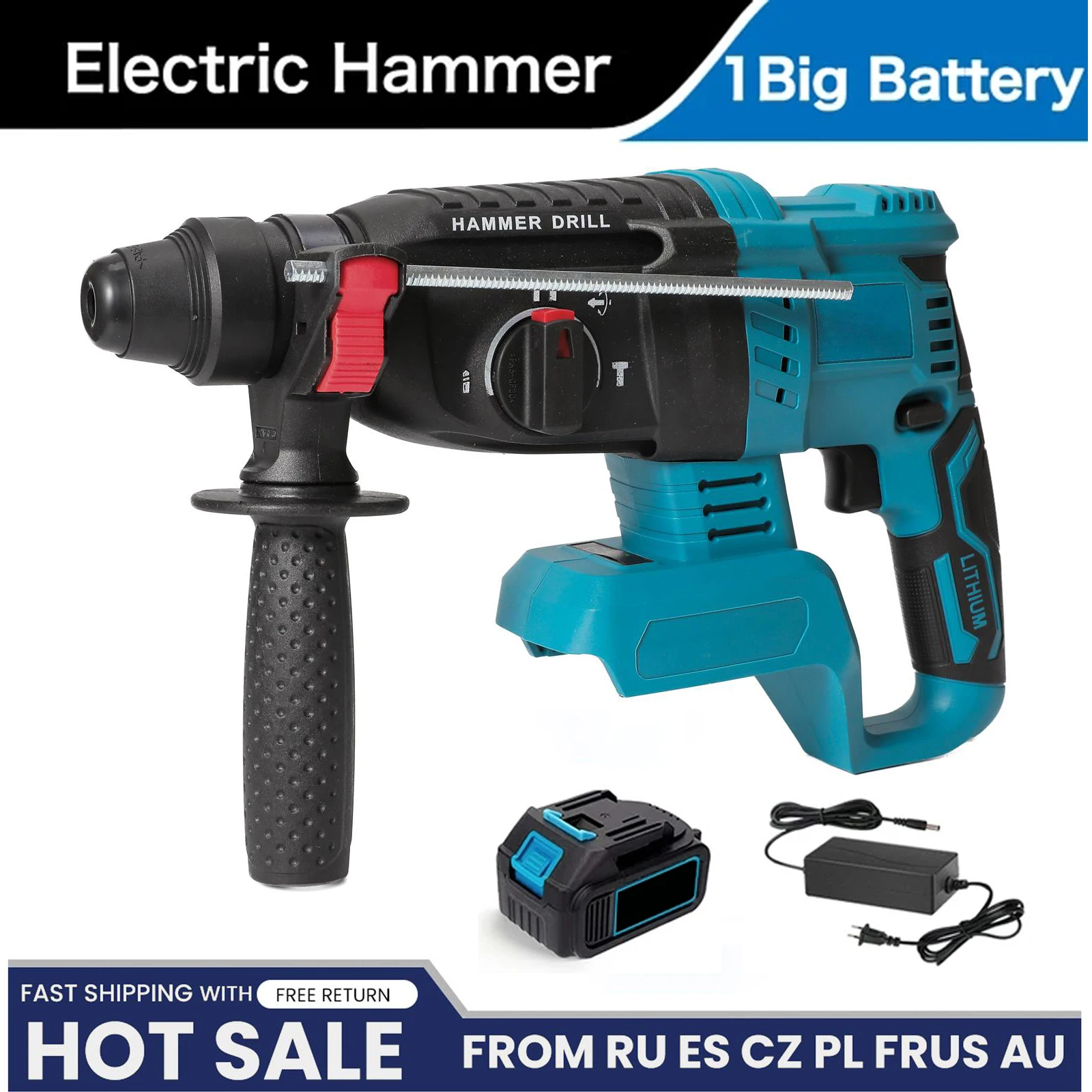 18V-4-functions-Electric-cordless-electric-hammer-drill-Rechargeable ...
