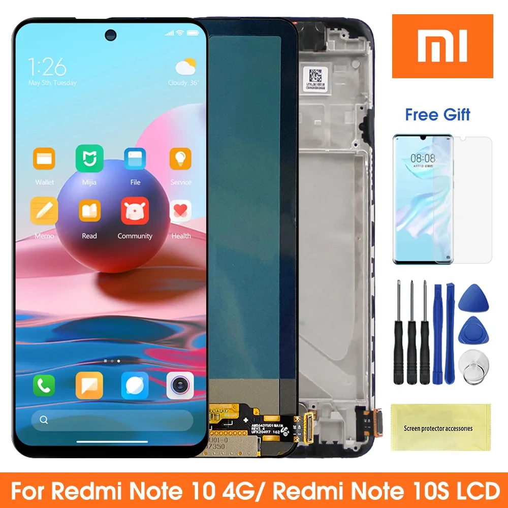 Tela-Super-AMOLED-para-Xiaomi-Redmi-Note-10-Display-LCD-com-Painel ...