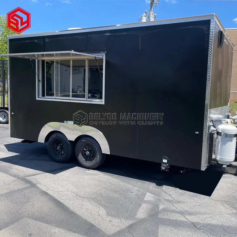Belyoo Custom Food Trailer with Full Kitchen Equipment Outdoor ...