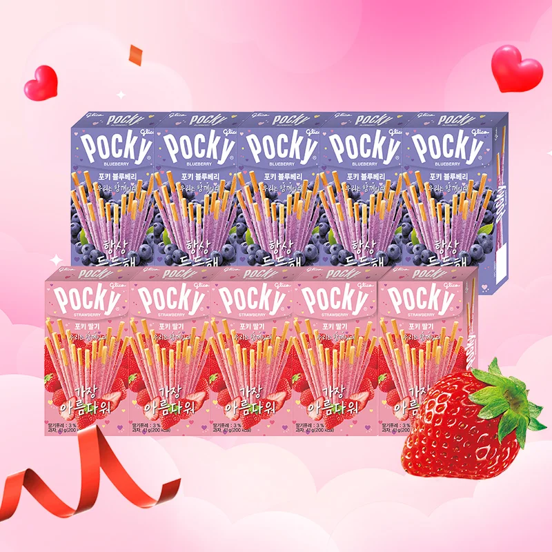 5 Detached Pocky Blueberry + 5 Pocky Strawberries [10 Pieces ...