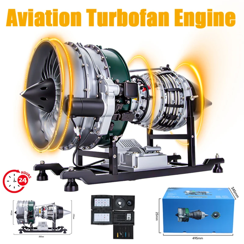 1000-Pcs-Aviation-Turbofan-Engine-DIY-KIT-1-10-Metal-Jet-Engine-Model ...