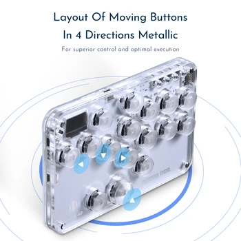 Haute42 아케이드 조이스틱 히트박스 레버리스 컨트롤러 파이트 스틱, PC, PS4, 스위치용 미니 히트박스 파이팅 게임 ...