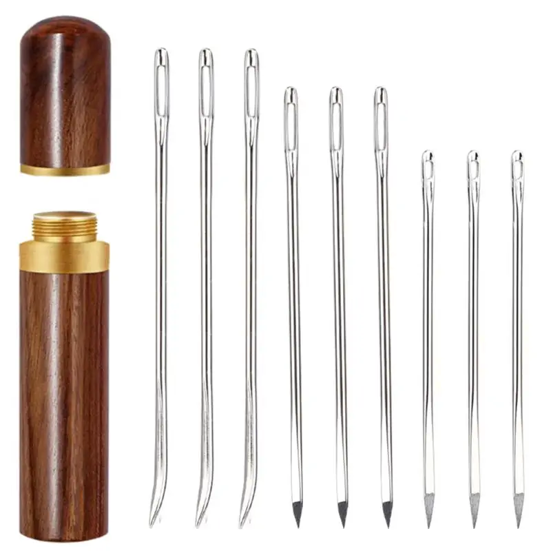 MIUSIE-Leather-Crafts-Sewing-Needle-Blunt-Head-Needles-Pointed-Prism ...