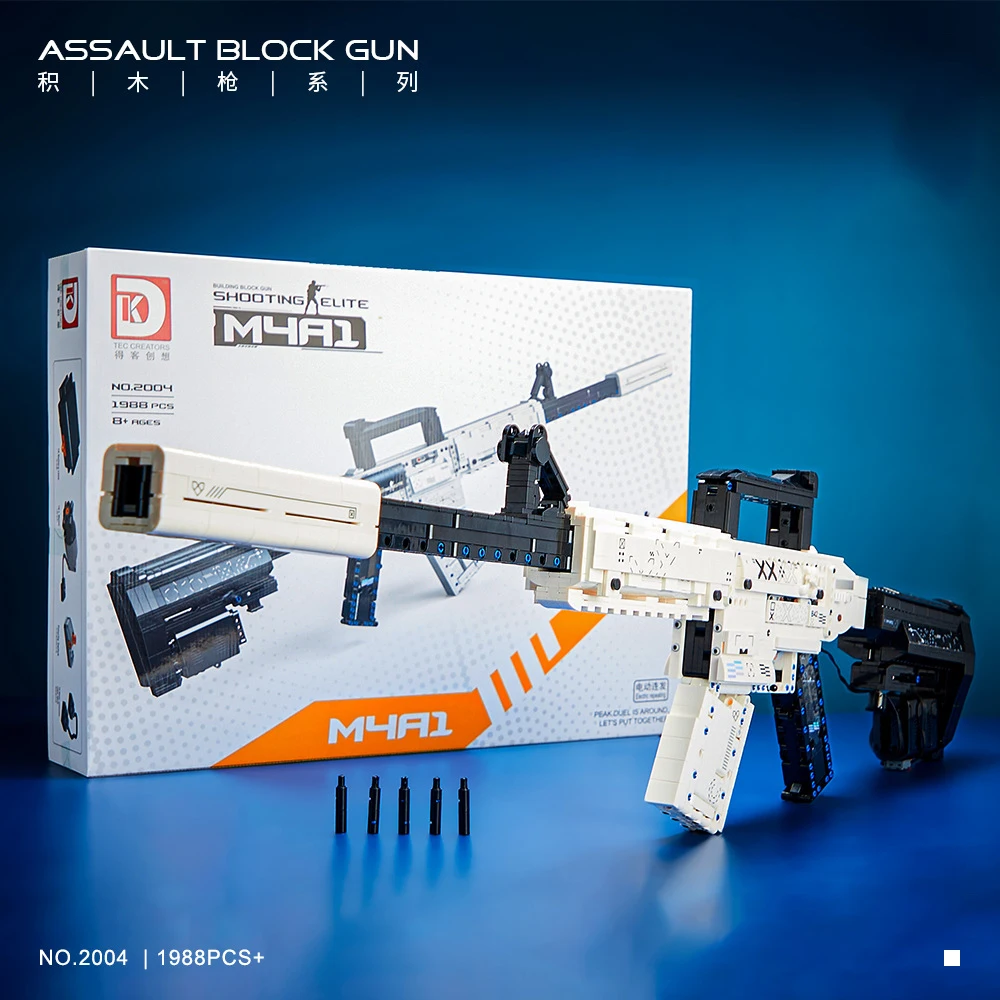 1988pcs-M4A1-Model-Building-Blocks-Military-Army-Weapon-Shootable ...