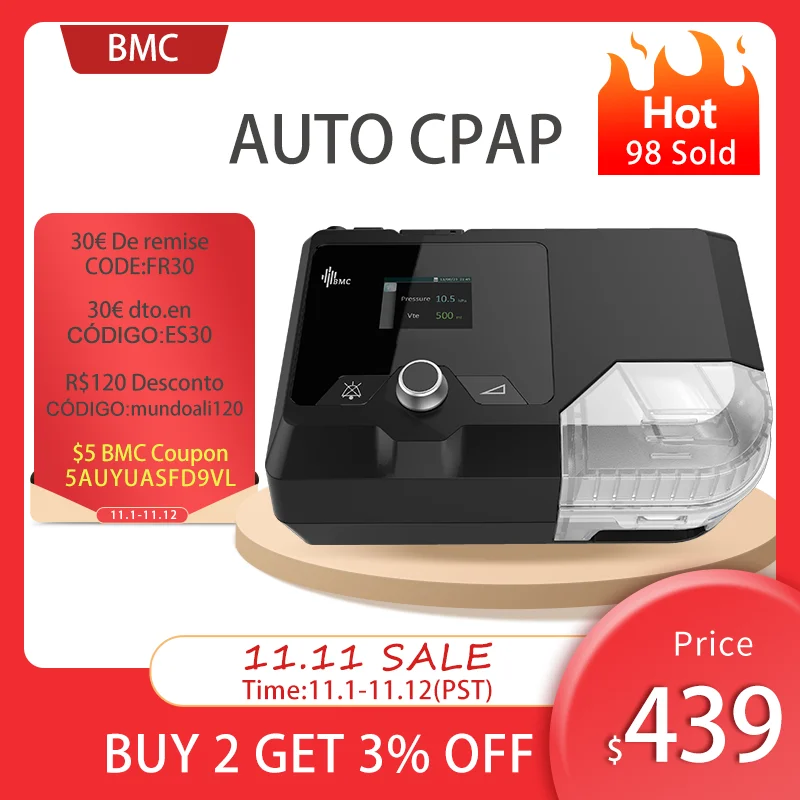 Bmc G2s Portable Cpap Machine For Sleep Apnea Osahs Osas Snoring People ...