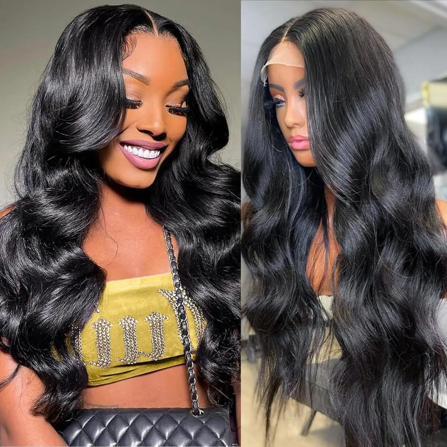 13x4 Lace Front Wigs Human Hair Body Wave 13x6 Transparent Lace Frontal ...