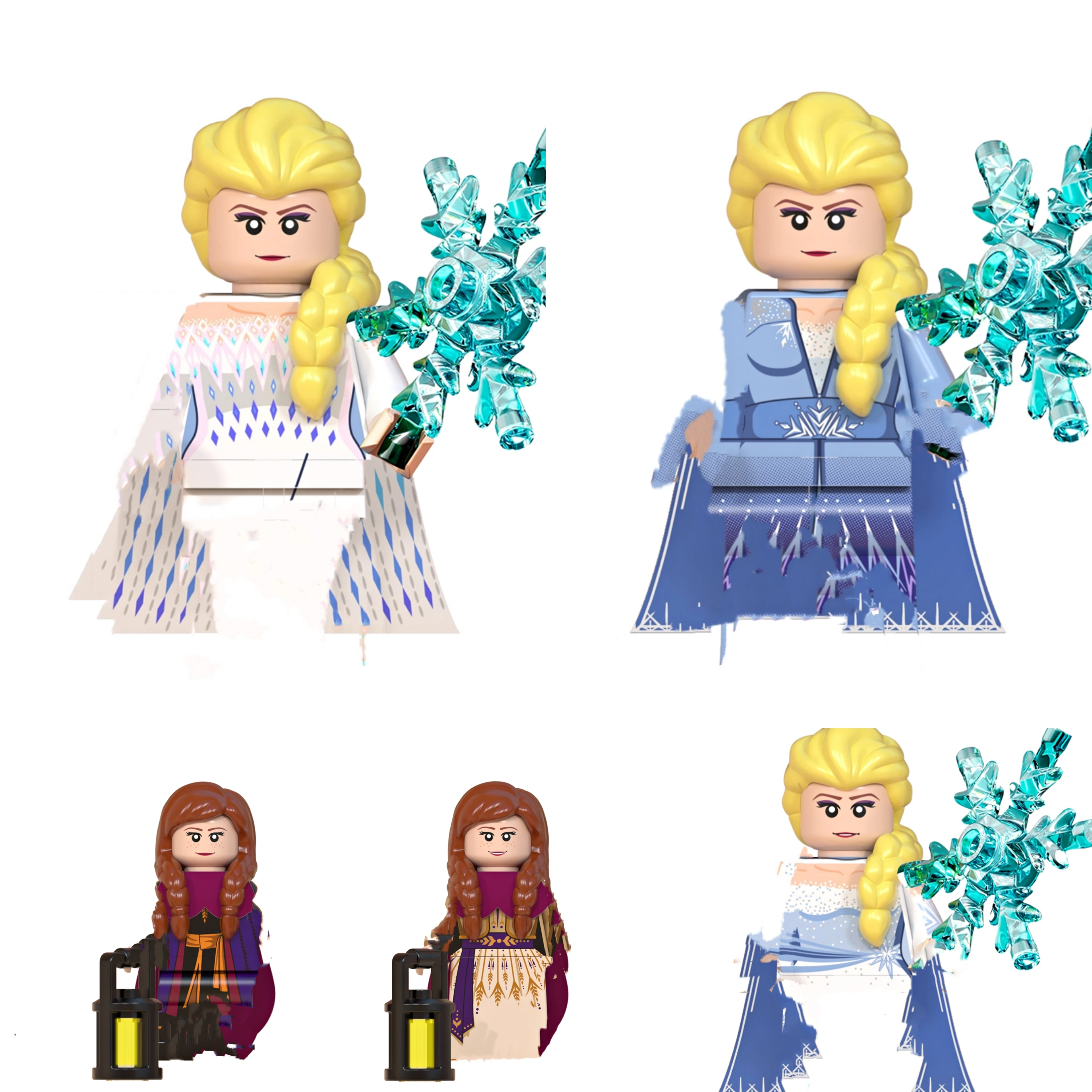 WM6084-Frozen-Movies-Princess-Elsa-Anna-Anime-Bricks-Mini-Action-Toy ...