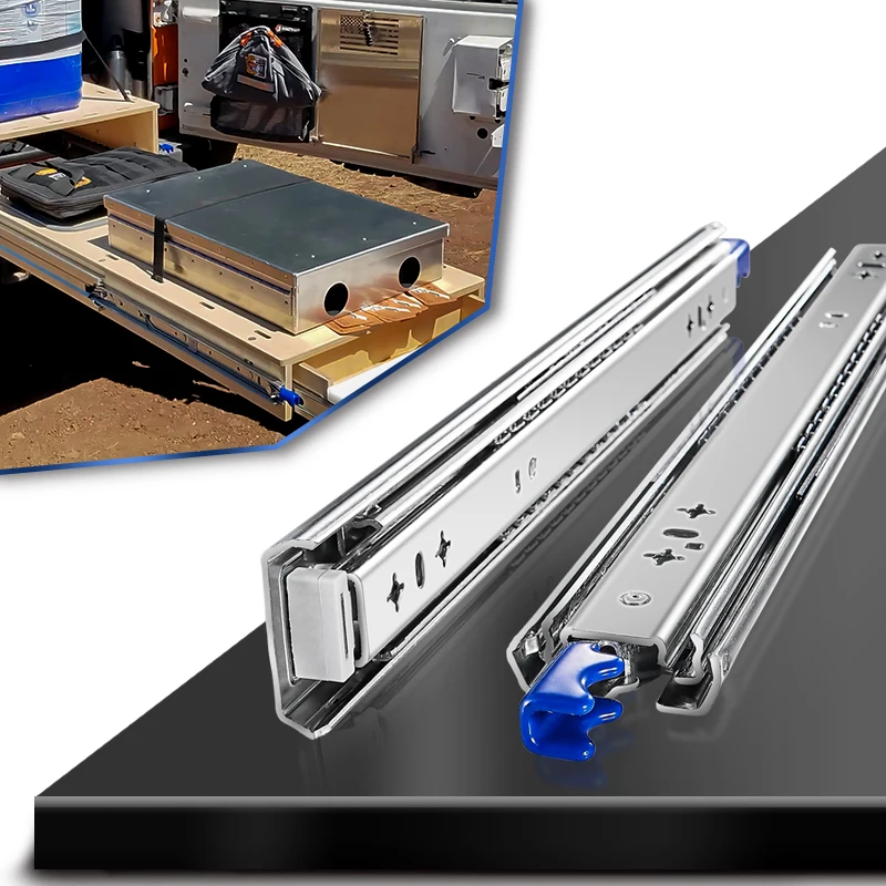 AOLISHENG Heavy Duty Drawer Slides Locking Bearing Rail Capacity 264LBS ...