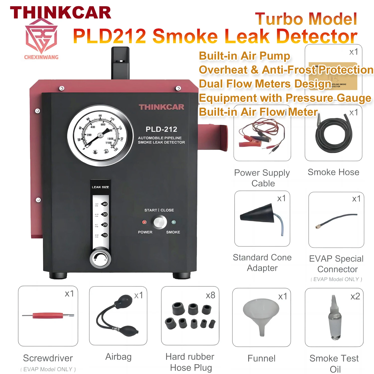 THINKCAR-PLD212-Turbo-Model-Car-Smoke-Analyzer-Machine-Leak-Detector-Automotive-Gas-Leakage ...