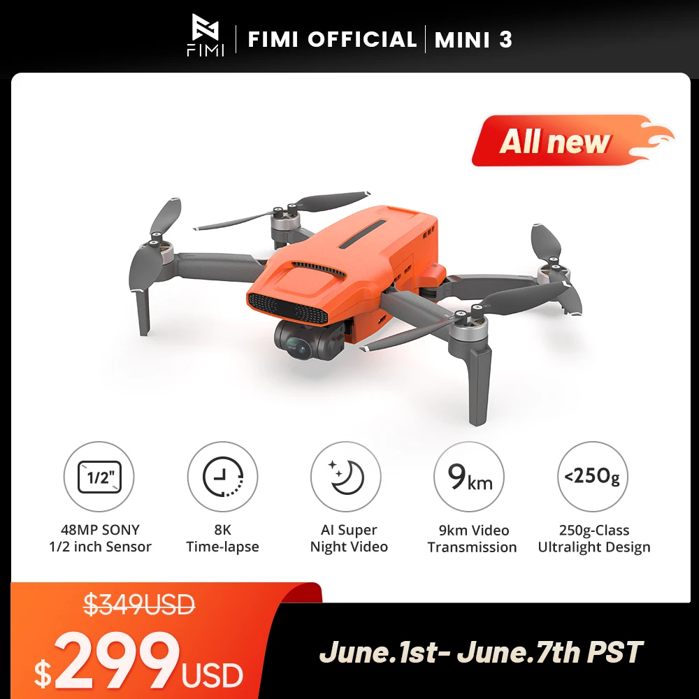 FIMI-MINI-3-novo-drone-4K-60fps-AI-Super-Night-Video-9km-alcance-de-3 ...