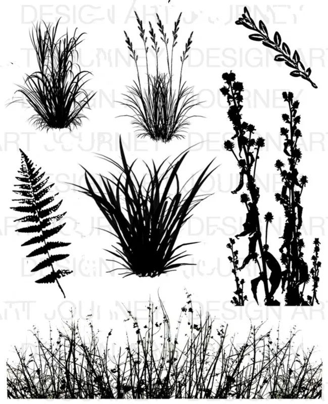 2022 New grass stamp Clear Stamp for Scrapbooking Transparent Silicone ...