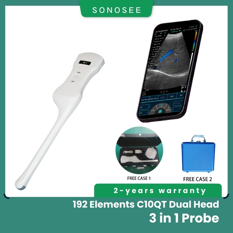 HD 192 E Wireless Ultrasound C10QT3 in 1 Dual-Probes Multipurpose ...
