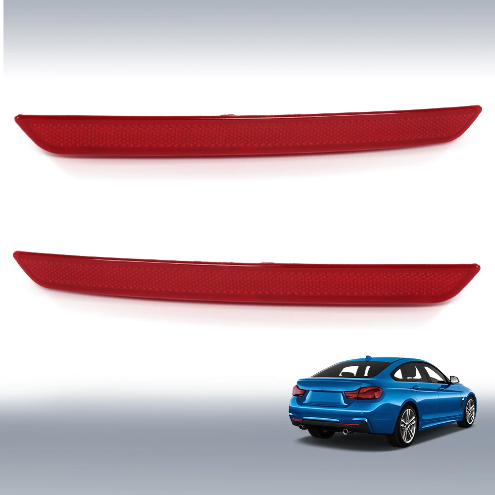 Red Len Rear Bumper Reflector Led Brake Light Fit for Bmw 4 Series F30 ...