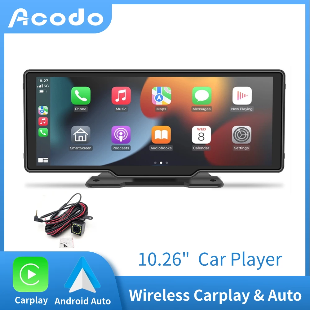 ACODO-Wireless-Carplay-Auto-10-26-Inch-Car-Screen-Radio-Universal ...