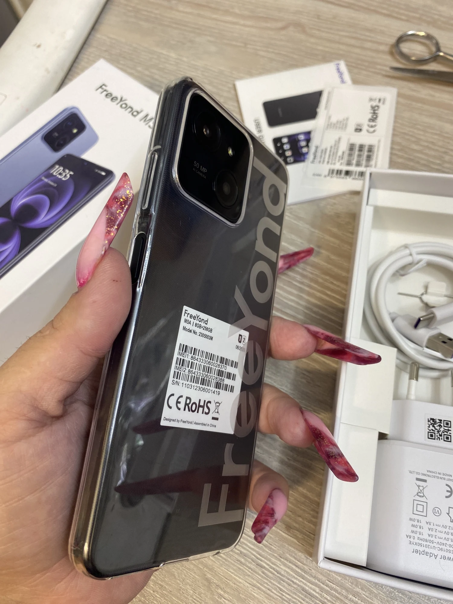 FreeYond 2023 New Phone M5A 256GB ROM 8GB RAM 50MP Cellphone 6.6 ...