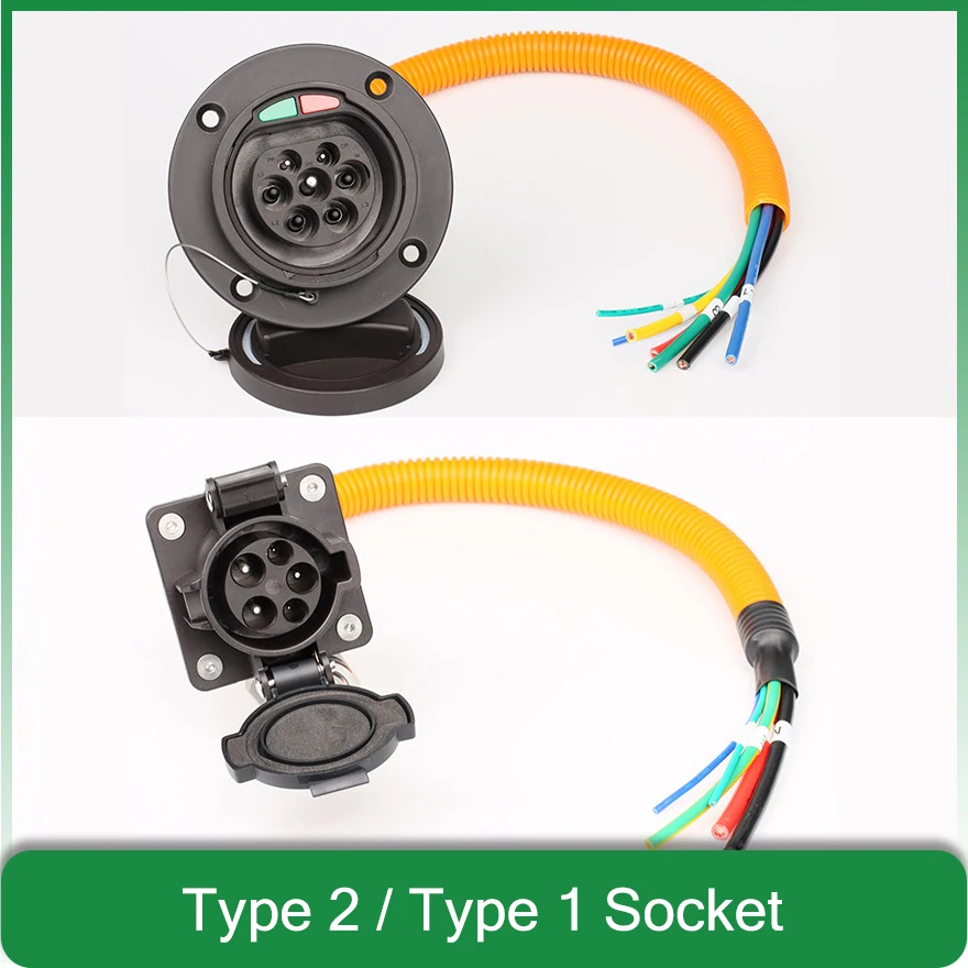 EVSE-Type-2-J1772-Type-1-level-2-ev-Socket-16A-32A-50A-80A-Electric ...