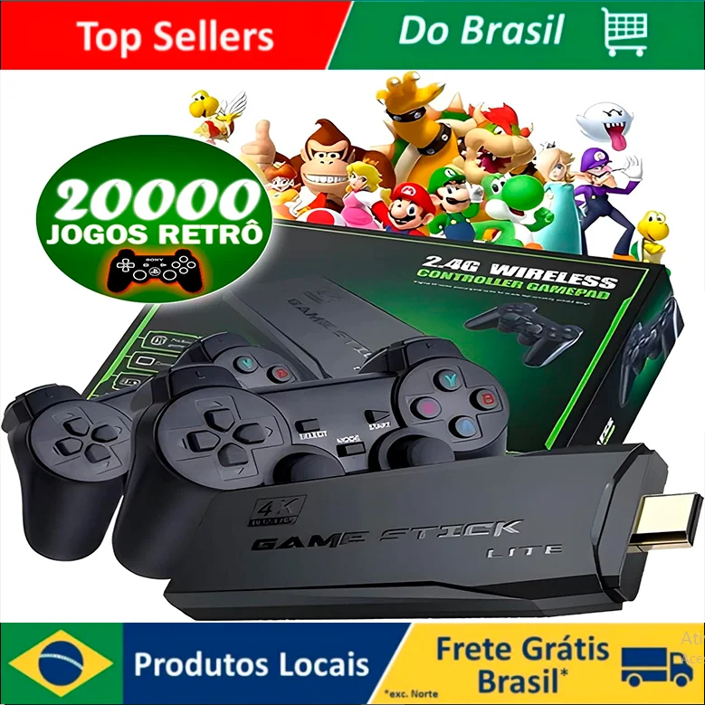 Game-Stick-4K-Ultra-HD-Lite-Retro-ORIGINAL-com-20-Mil-Jogos-e-2 ...