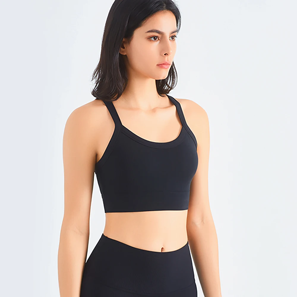 Vnazvnasi Popular Screw Thread Back Crossed Women Yoga Bra High Quality ...