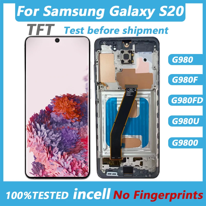 TFT incell For Samsung Galaxy S20 G980F Display Touch Screen Digitizer Assembly Parts S20 G980 ...