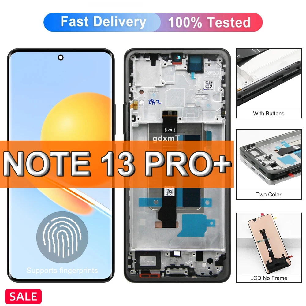6.67" Screen for Xiaomi Redmi Note 13 Pro+ 23090RA98C Lcd Display Touch ...