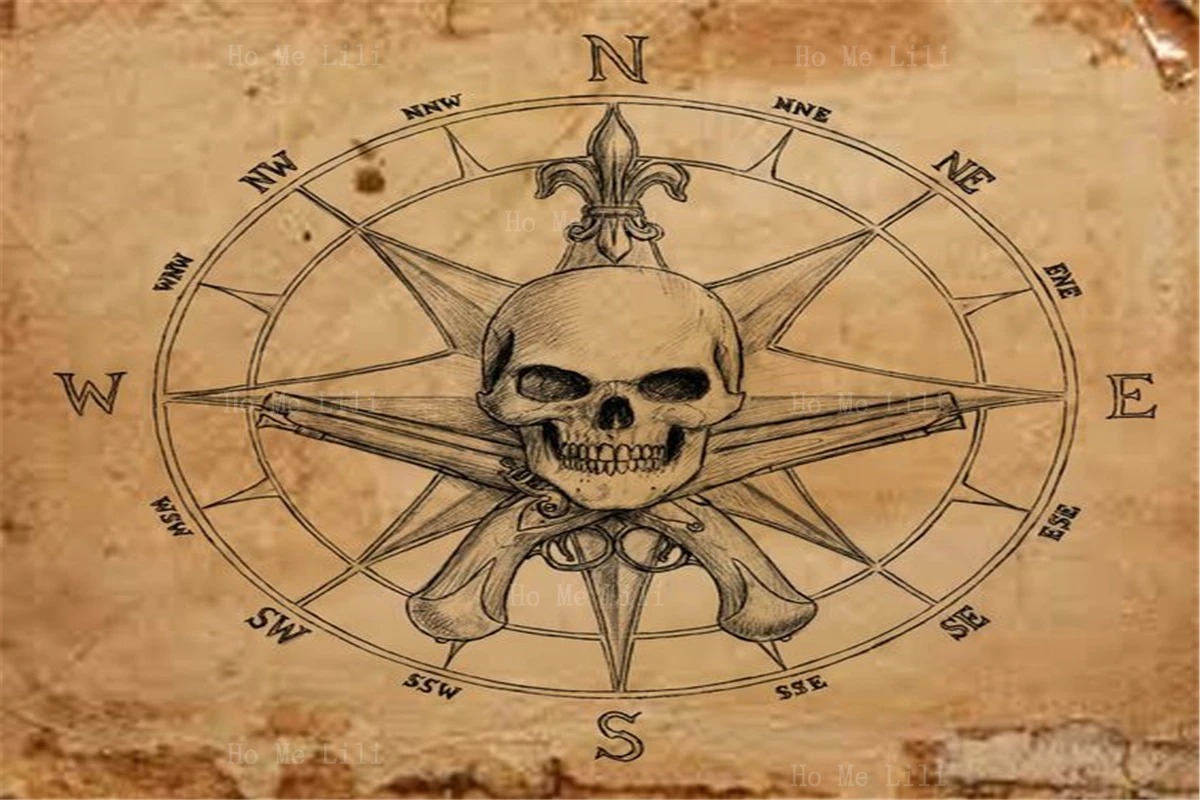 Skull Compass Rose