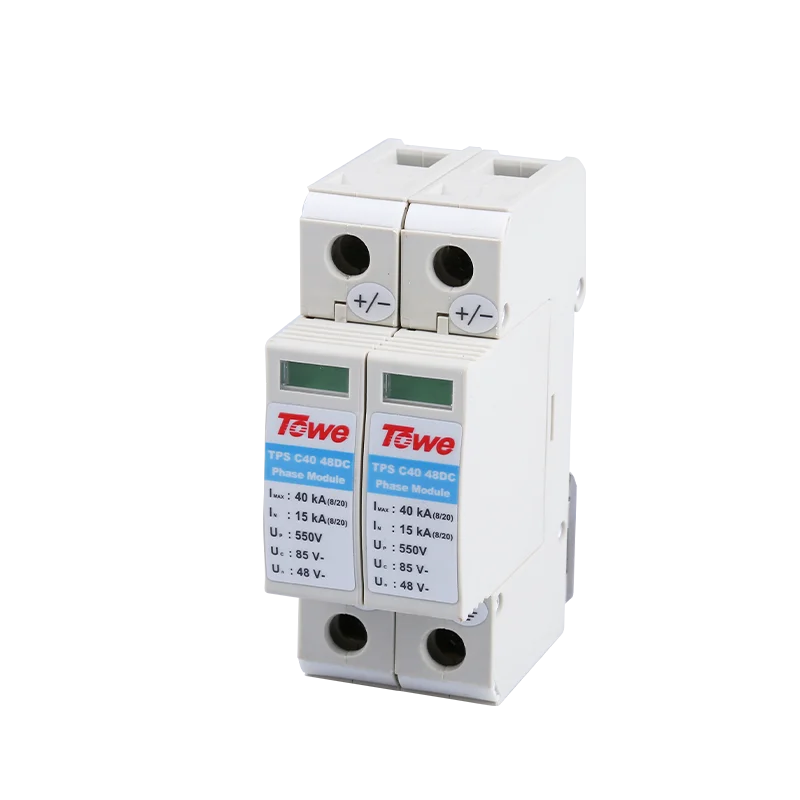 2P AC DC Surge Protector SPD 20KA-40KA DC 48V 60V 120V 170V 220V Power ...