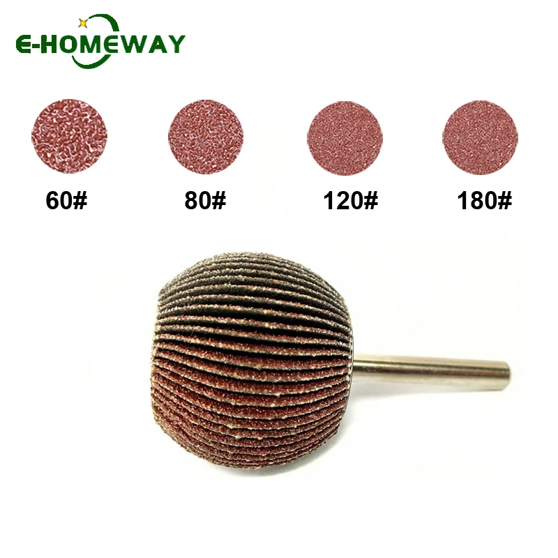 Abrasive Def e homeway 6mm Shank Spherical Sanding Disc 60 120 Grit For Metalworking