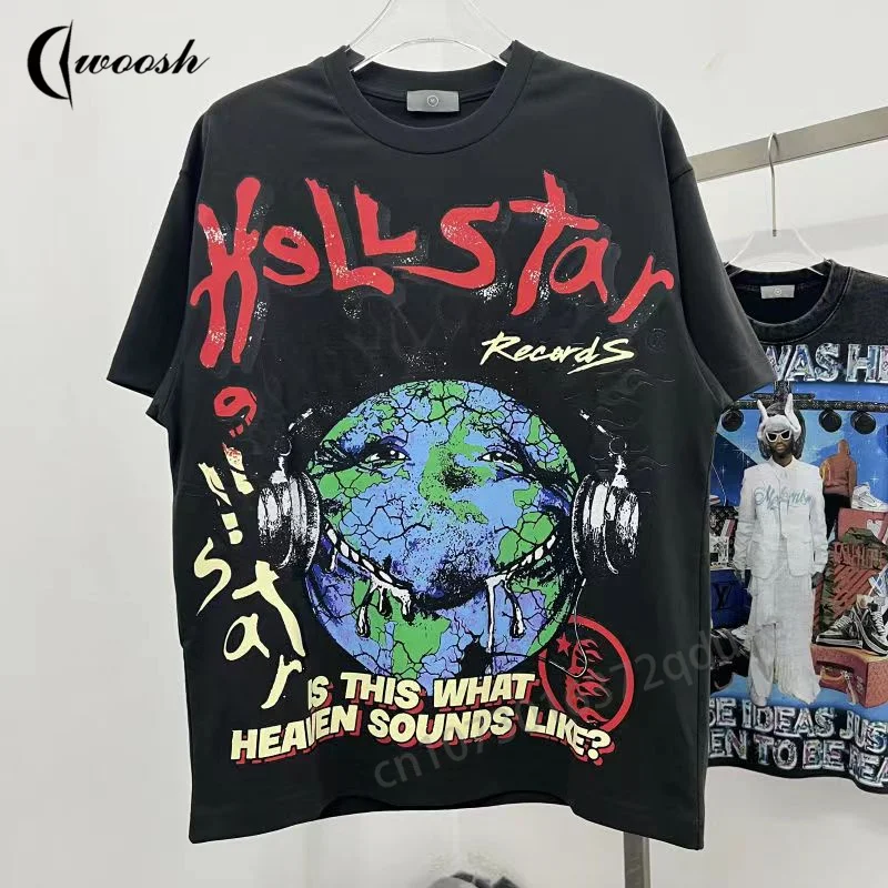 Hellstar-American-Brand-Cotton-T-shirt-Summer-Short-Sleeve-Luxury-Black ...