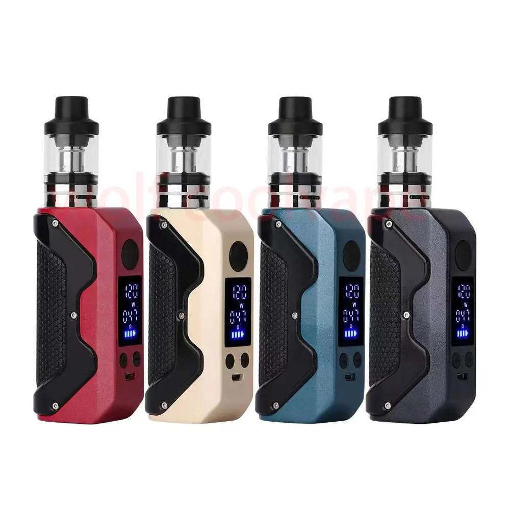 Electronic Cigarette 120w Box Mod Vape Kit Adjustable 2200mah Battery ...