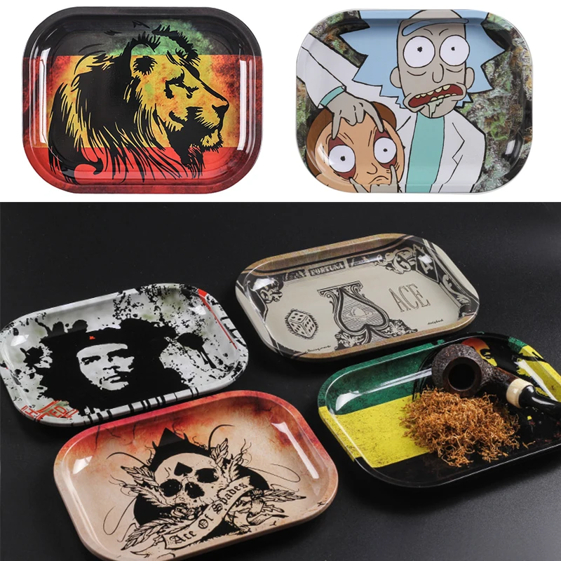18cm-Metal-Weed-Rolling-Tray-Tobacco-Herb-Trays-Smoking-Accessories ...