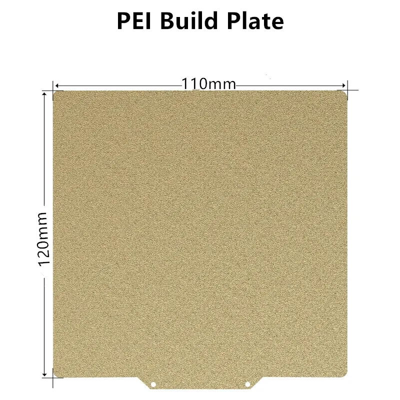 ENERGETIC PEI Sheet 120x110mm Double Side Textured PEI Spring Steel ...