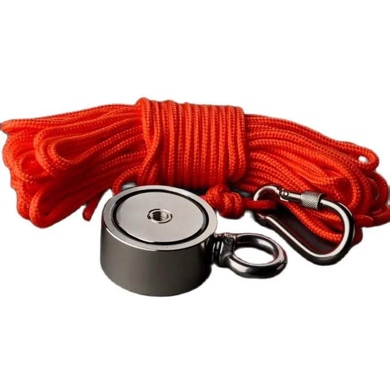 Combined 280kg-1000kg Powerful Neodymium Double Side Search Magnet 20m ...