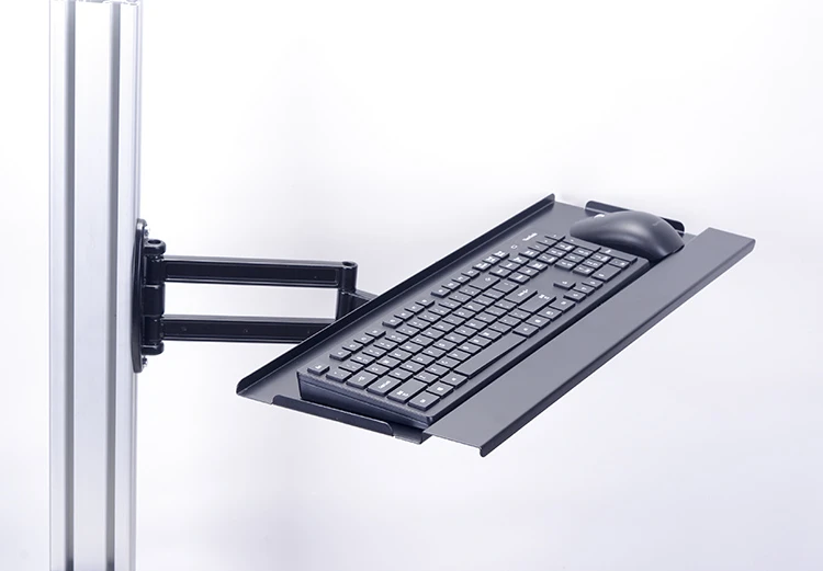 Aluminum Keyboard Mouse Tray Rotary Holder Wall Mounted Keyboard Stand ...