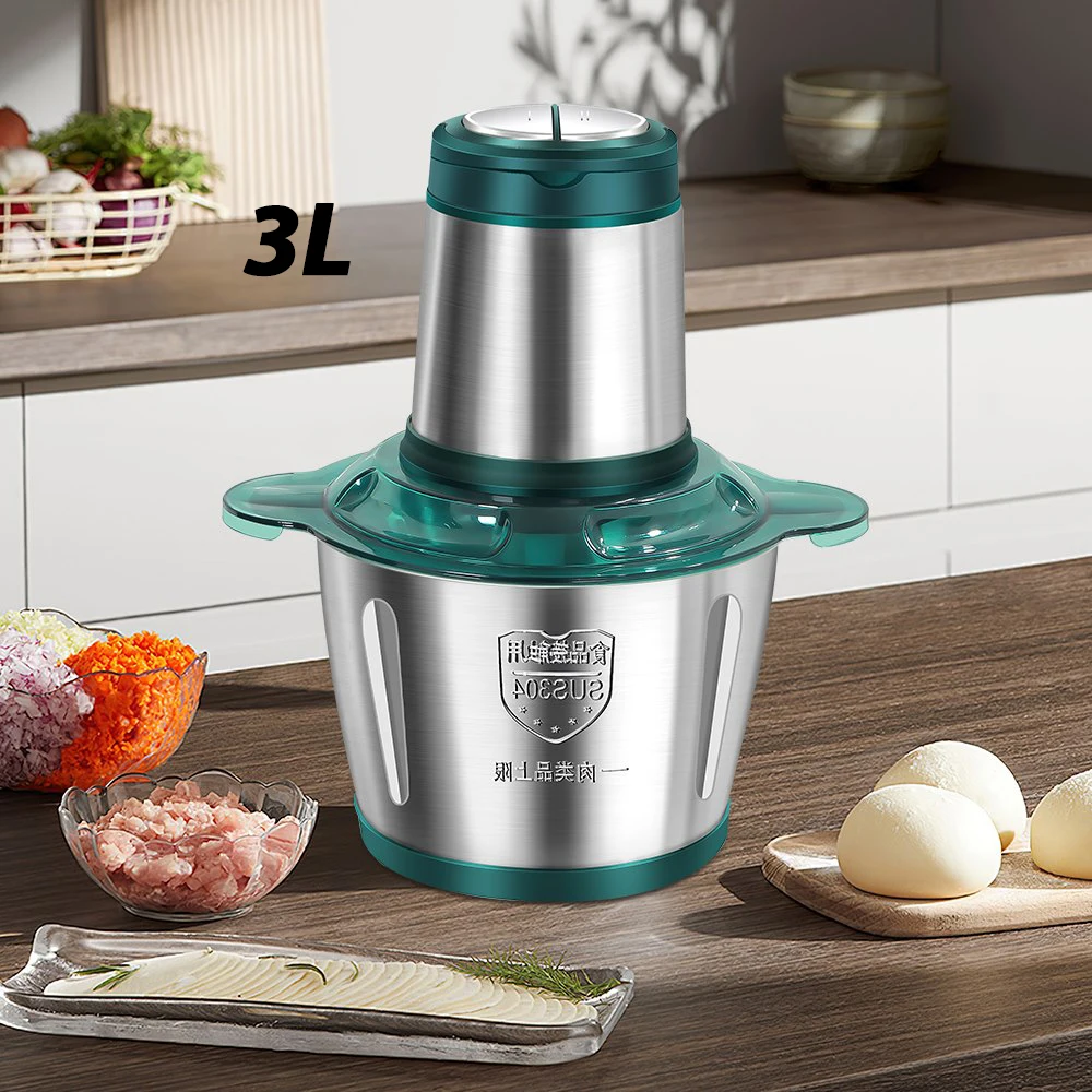 Electric-Meat-Grinders-3L-Food-Crusher-Stainless-Steel-Multifunctional ...