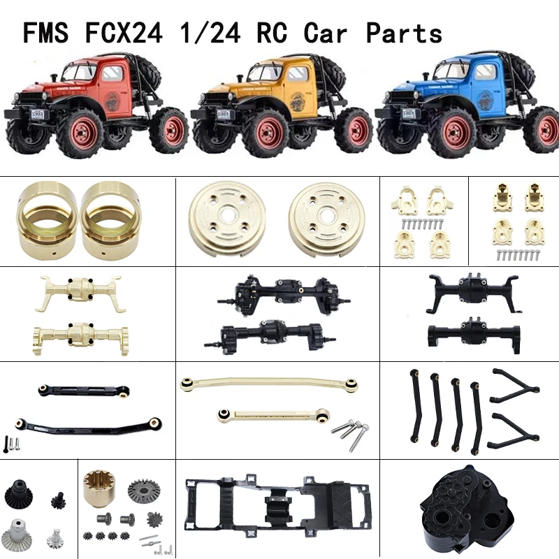 FMS-Metal-Frame-Gearbox-Link-Rod-Front-Rear-Axle-Gear-Counterweight ...