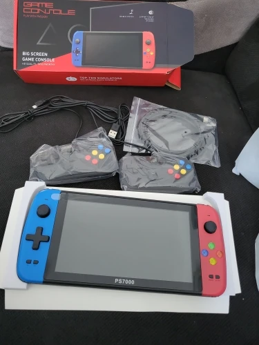 7 inch PS7000 128 Bit Handheld game console Big Screen HD out LCD ...