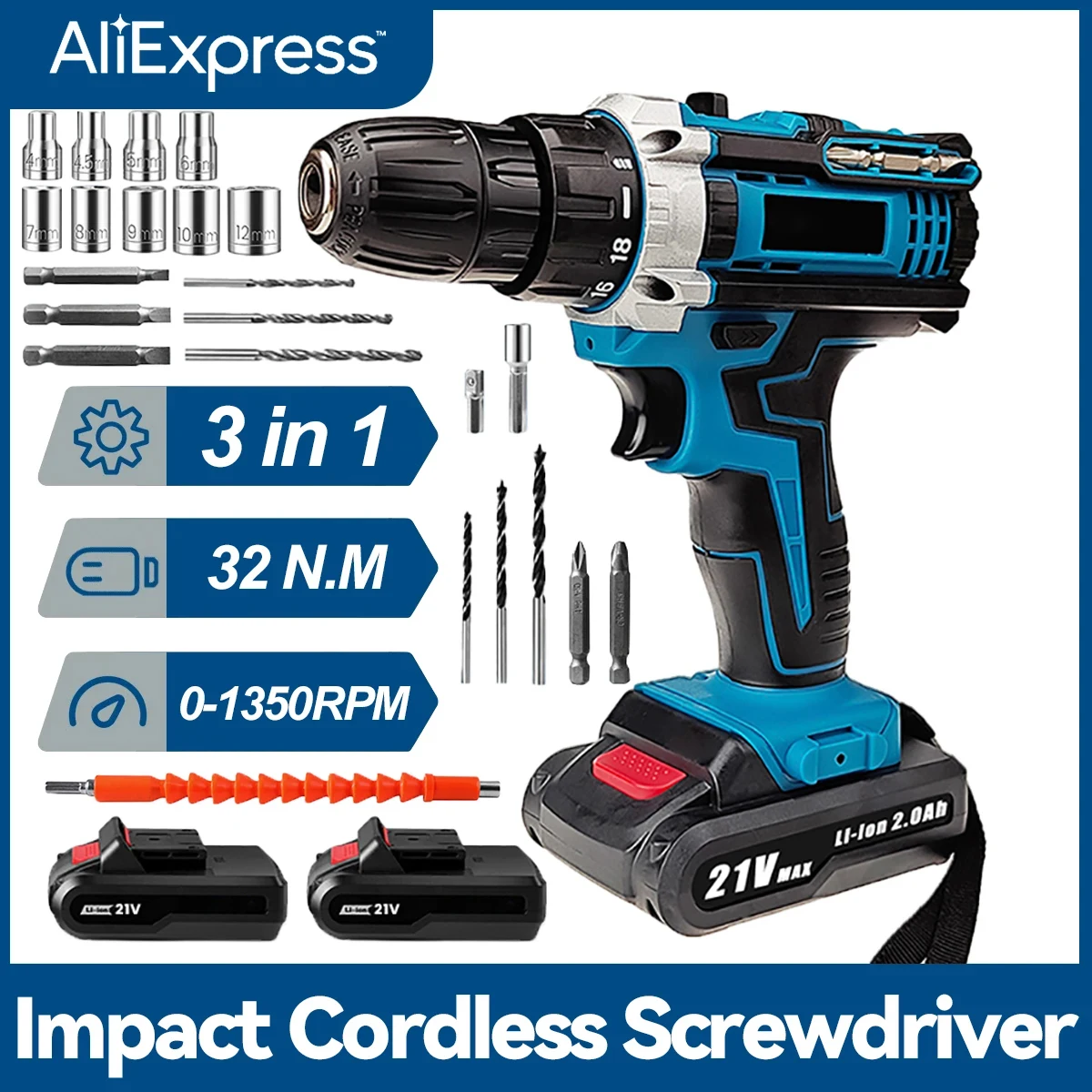 21V-Cordless-Impact-Screwdriver-3-in-1-Wireless-Rechargeable-Handheld ...