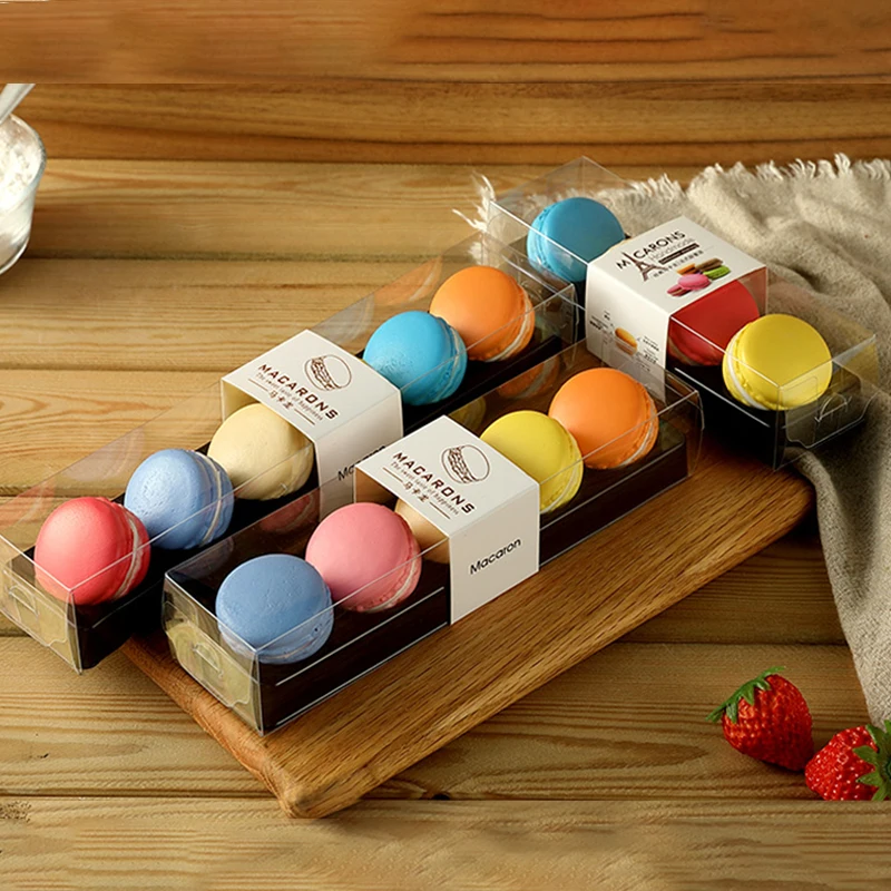 50Pcs-Macaron-Boxes-with-Clear-Lids-Macaroons-Container-Gift-Packaging ...