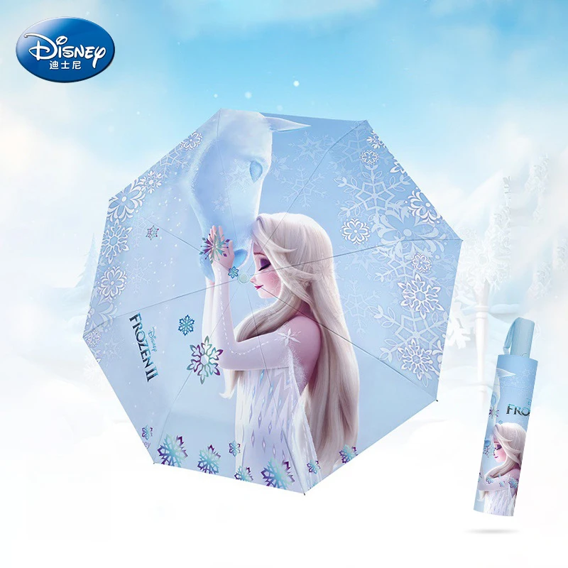 Disney-Frozen-II-Elsa-Automatic-Umbrella-Rain-Shine-Cartoon-Umbrella-UV ...