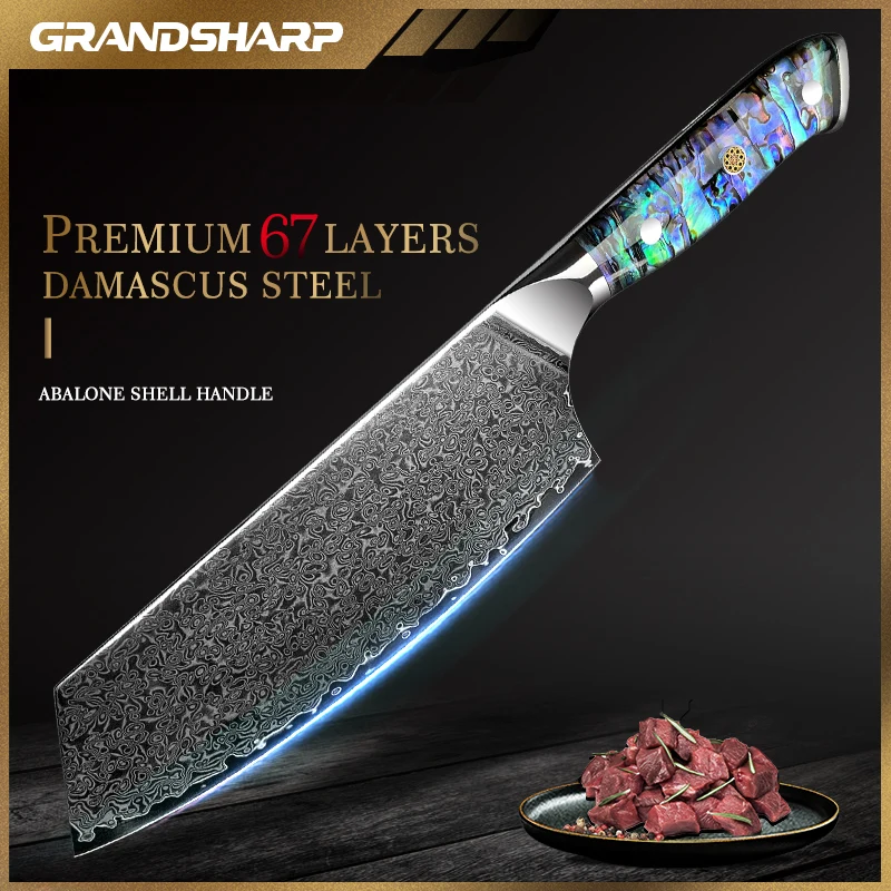 Grandsharp-Damascus-Cleaver-Knife-7-Inch-Japanese-Damascus-Steel ...
