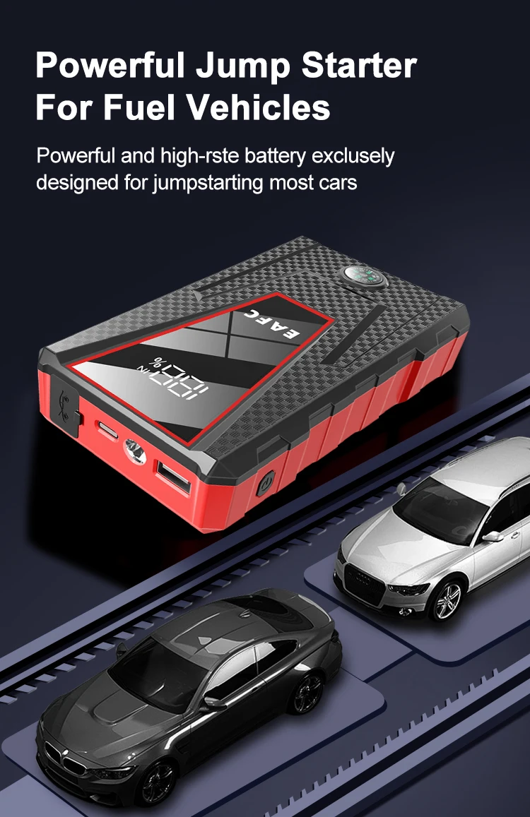 EAFC Car Jump Starter 1200A Portable 8000mAh Power Bank 12V Car Emerge ...