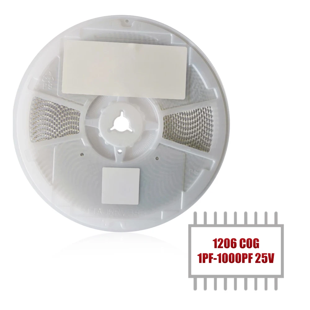 My Group 100pcs 1206 Cog Smd 25v 1pf~1000pf Mlcc Ceramic Capacitor In ...