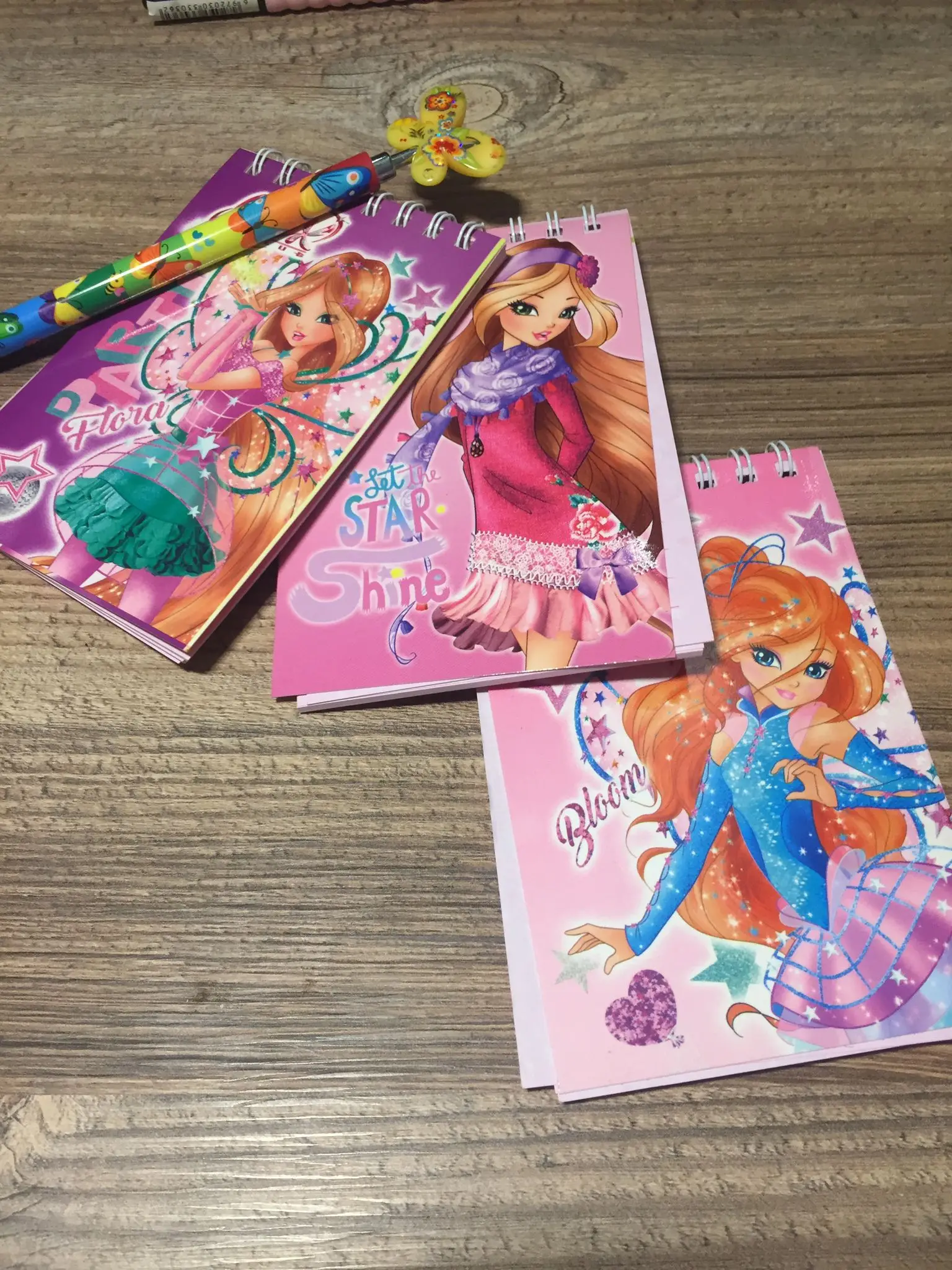 Girl-Winx-club-notebook-striped-checkered-spiral-school-notebook-school ...