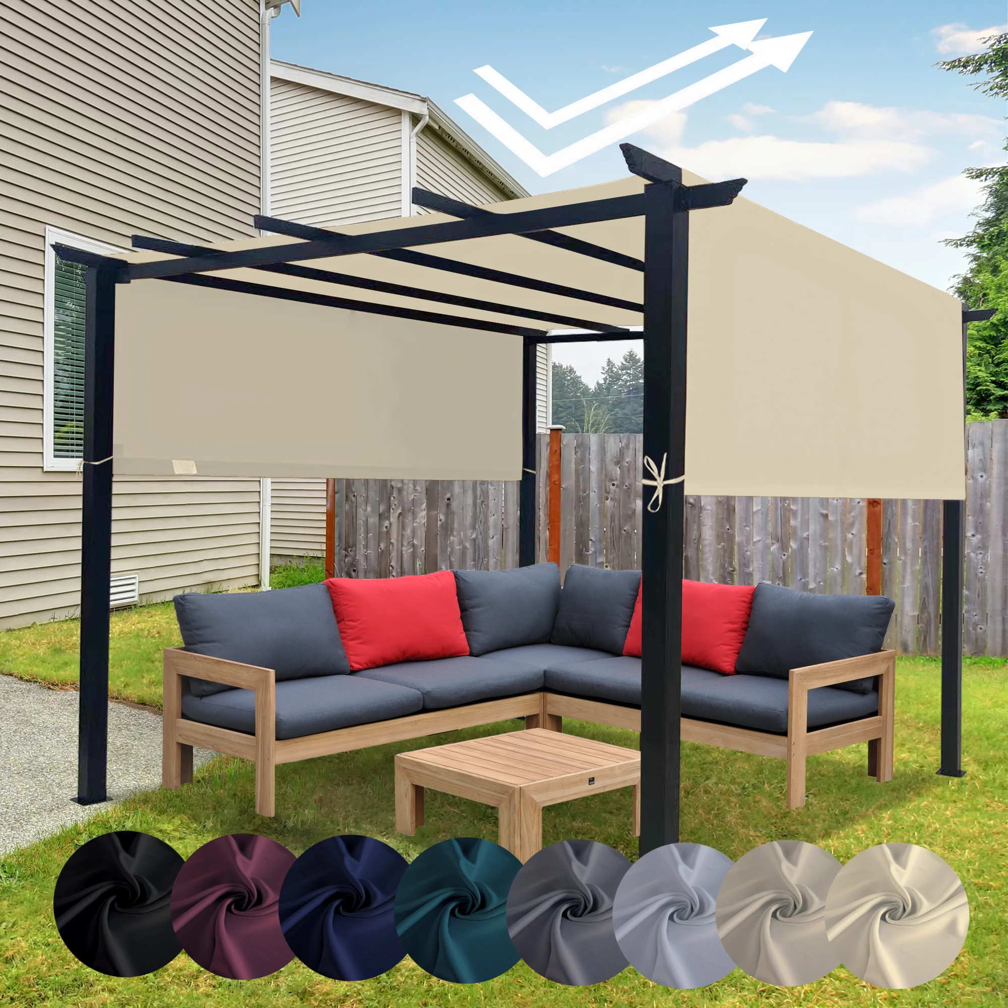 1PC-Waterproof-Retractable-Pergola-Canopy-Universal-Fit-Easy ...