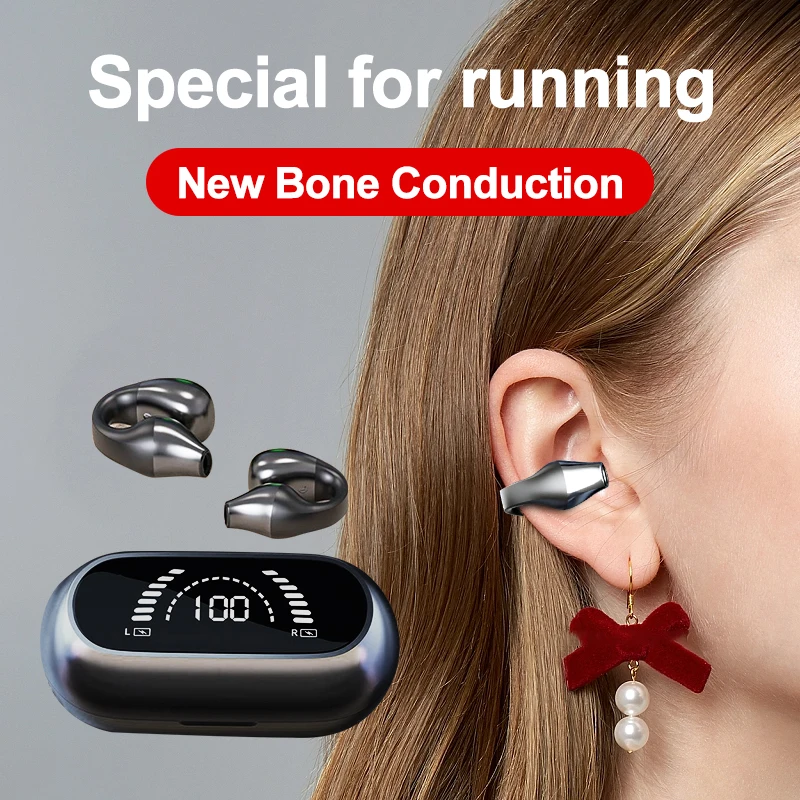 Tws Bone Conduction Bluetooth 5.2 Earphones Wireless Headphones Ear ...